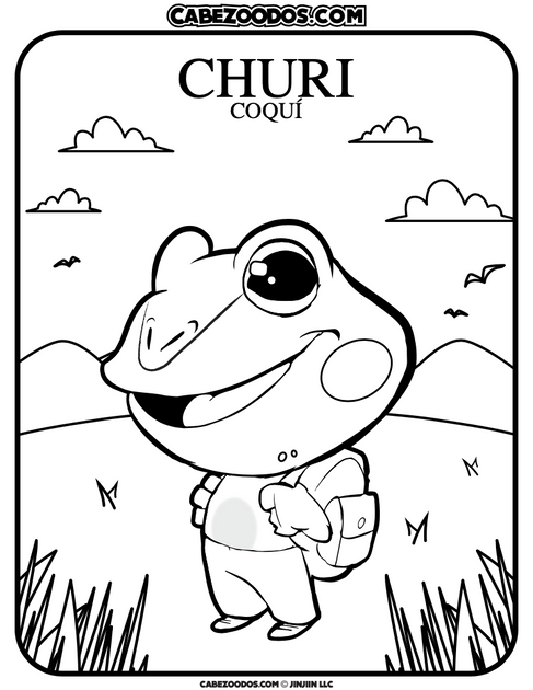 Colorea a Churí Coquí – CABEZOODOS